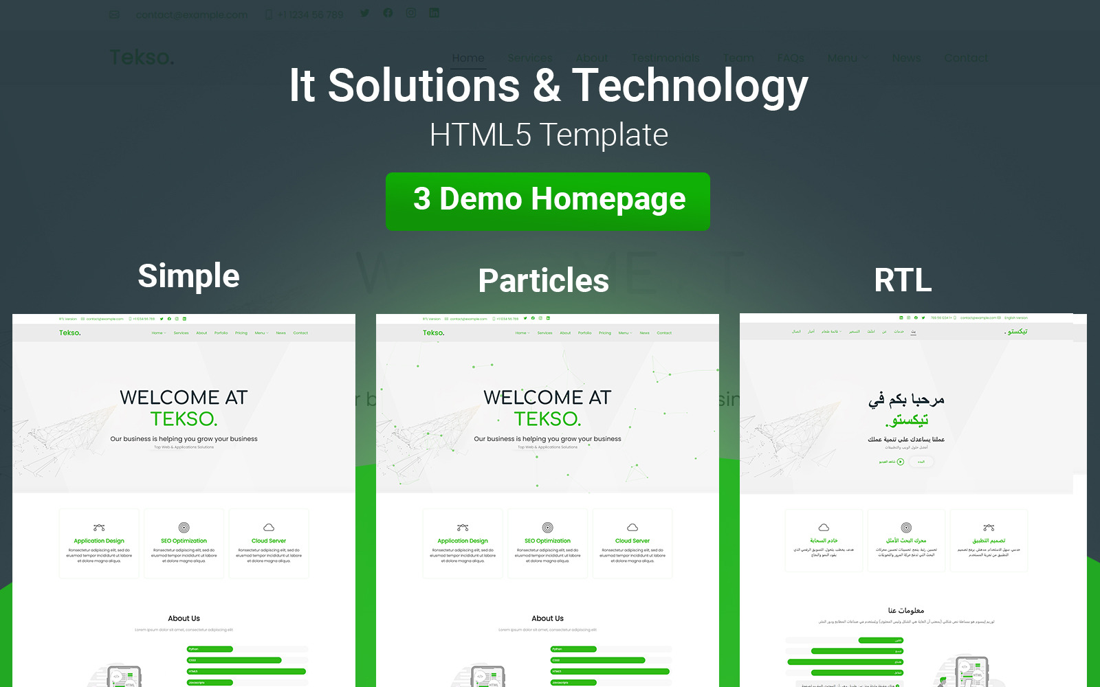 Tekso - IT Solutions & Business Solutions Landing Page Template