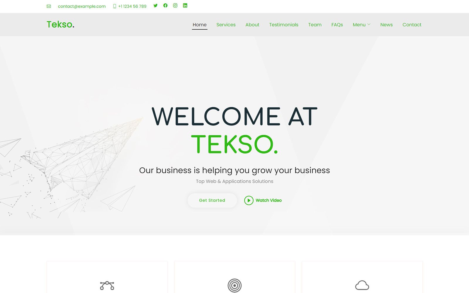 Tekso - Technology & IT Solutions Landing Page Template