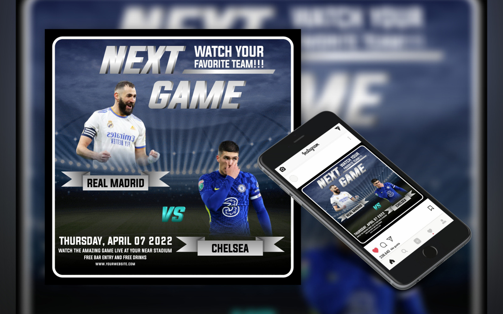 Next Game Flyer | Social Media #277061 - TemplateMonster