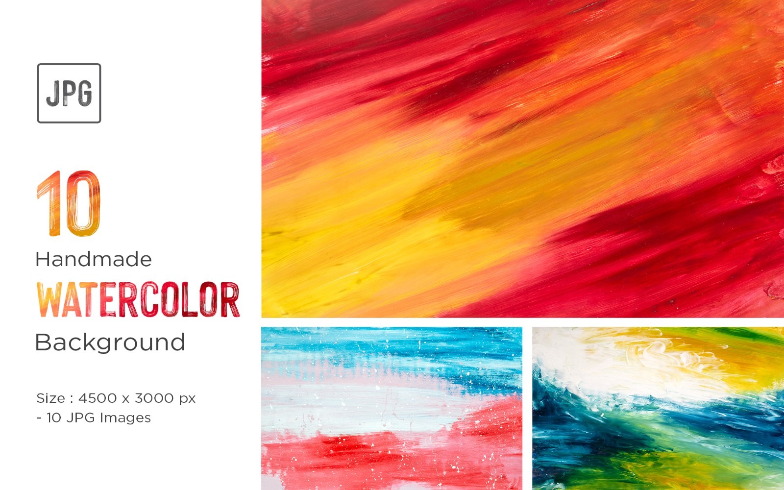 Water color Splotches Background Set - TemplateMonster