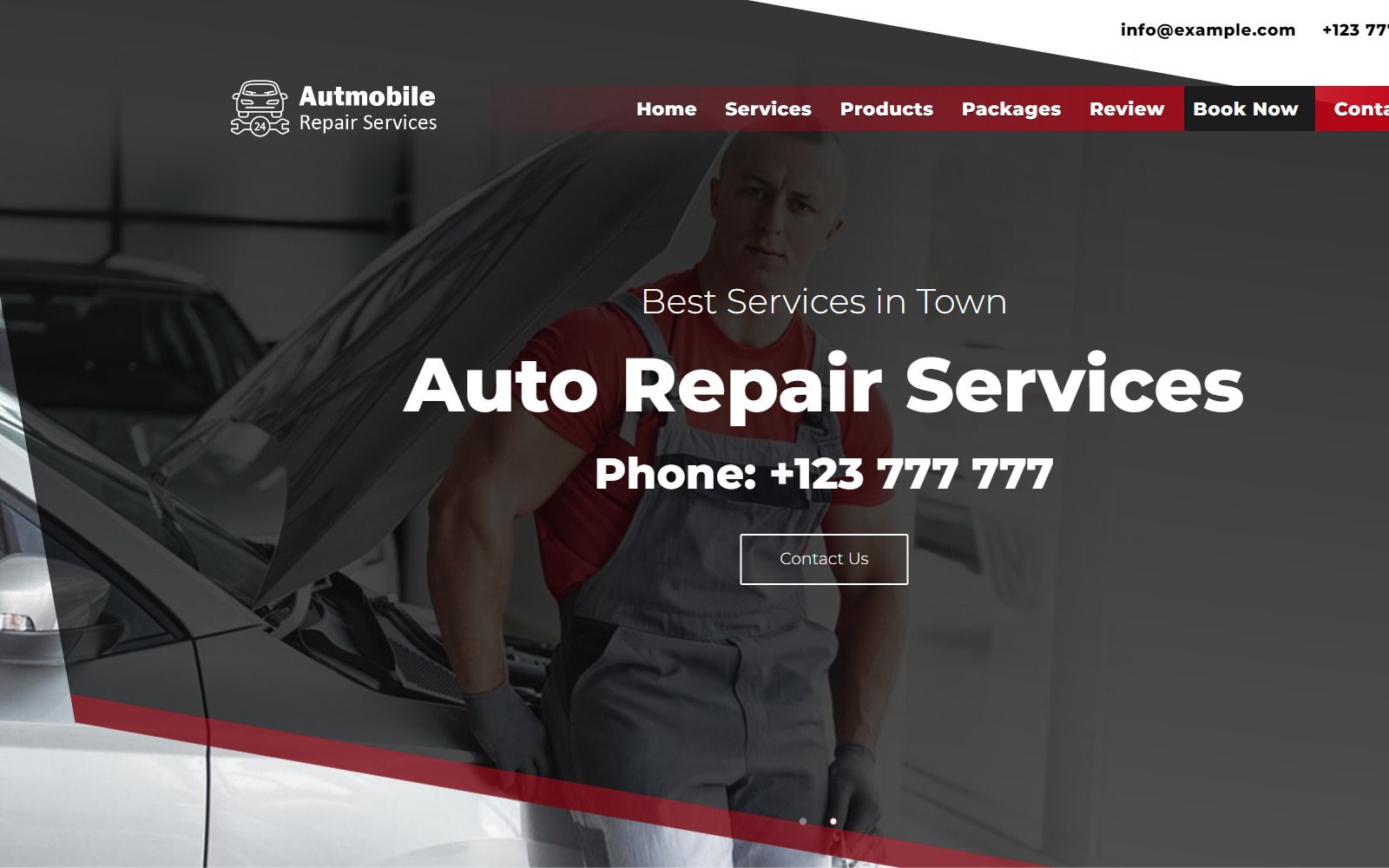 Automobile - Auto Detailing Bootstrap Landing Page Template