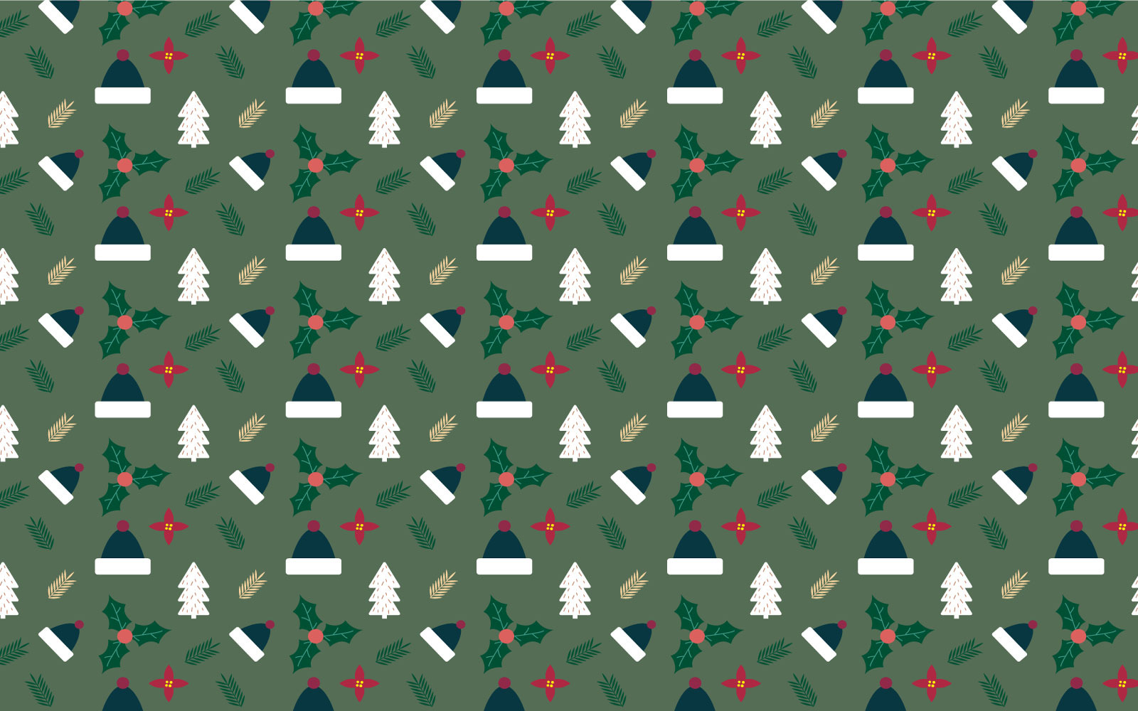 Minimal Xmas pattern vector template - TemplateMonster