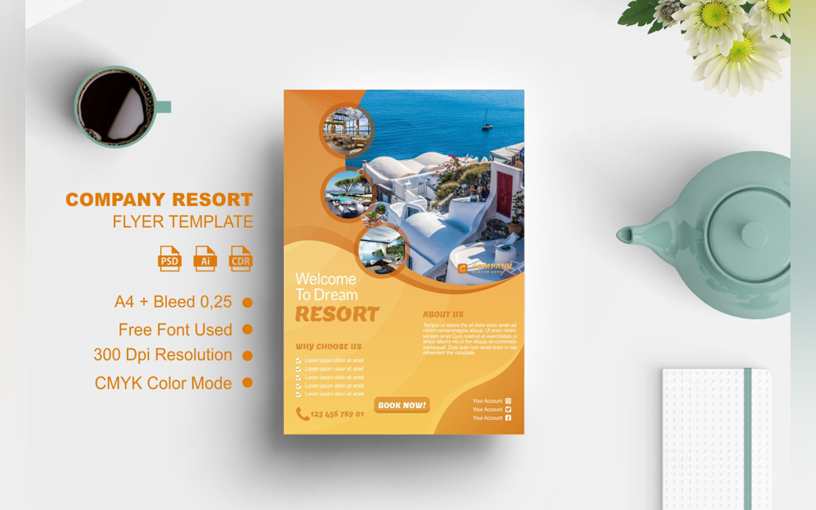 Resort Company Flyer Template #277579 - TemplateMonster