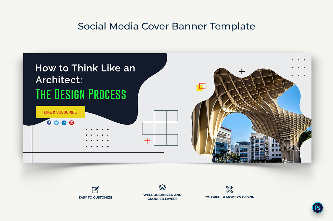 Architecture Facebook Cover Banner-12 - TemplateMonster
