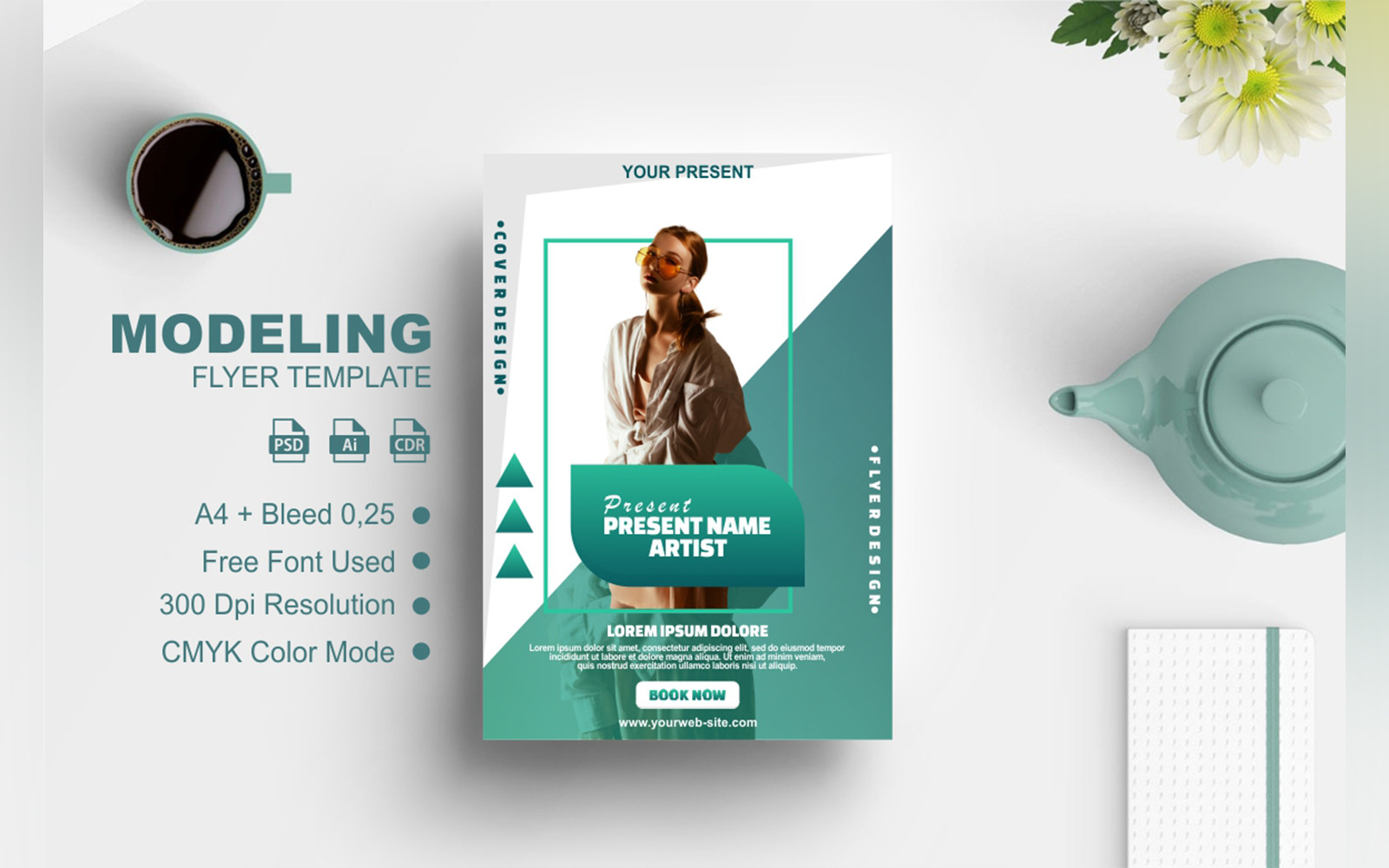 Fashion Model Flyer Template #278595 - TemplateMonster