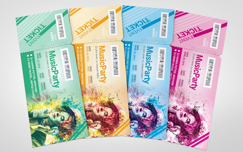 Boleto de evento / Plantilla de pase VIP - TemplateMonster