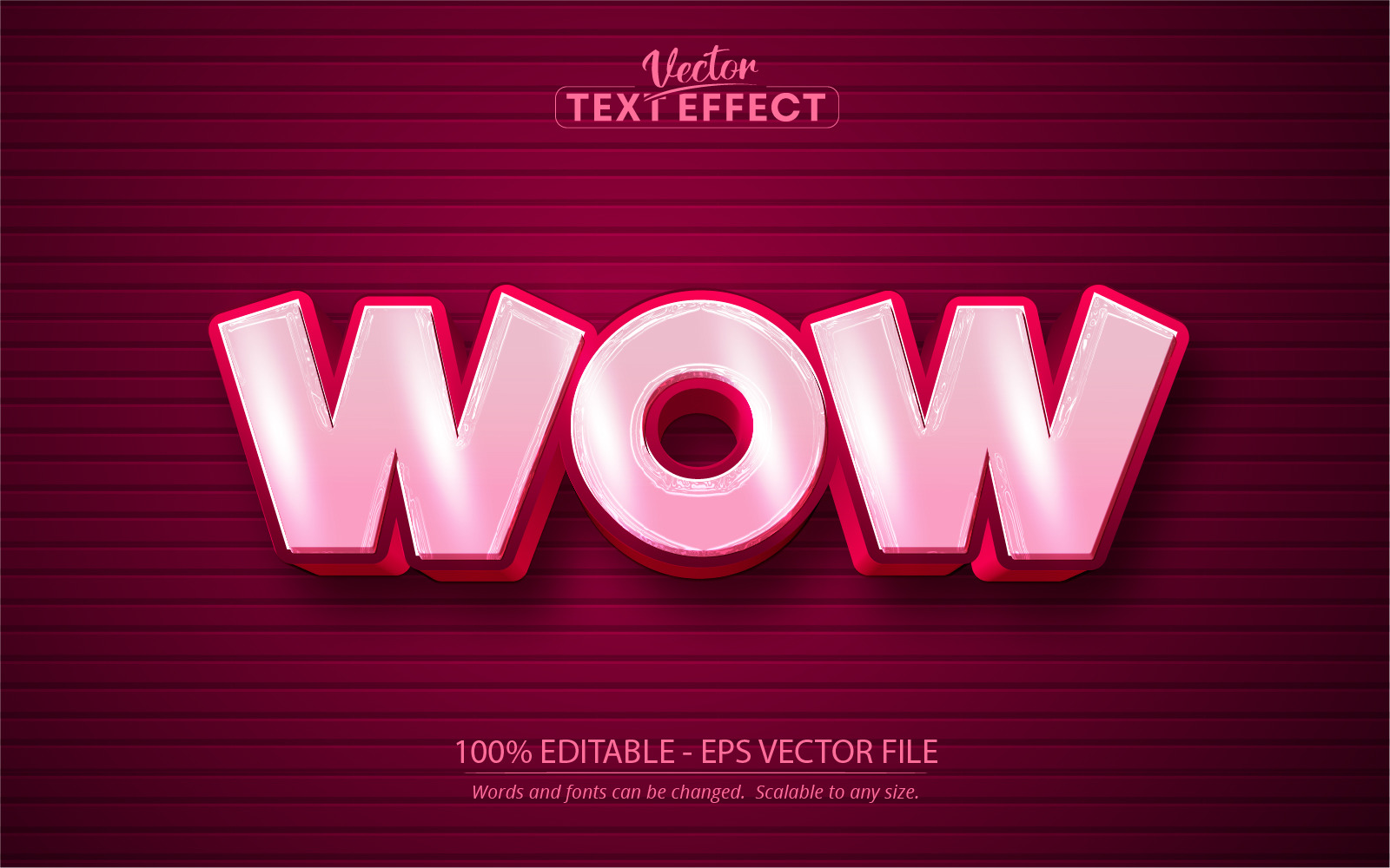 Wow - Editable Text Effect, Esport And Cartoon Text Style, Graphics ...