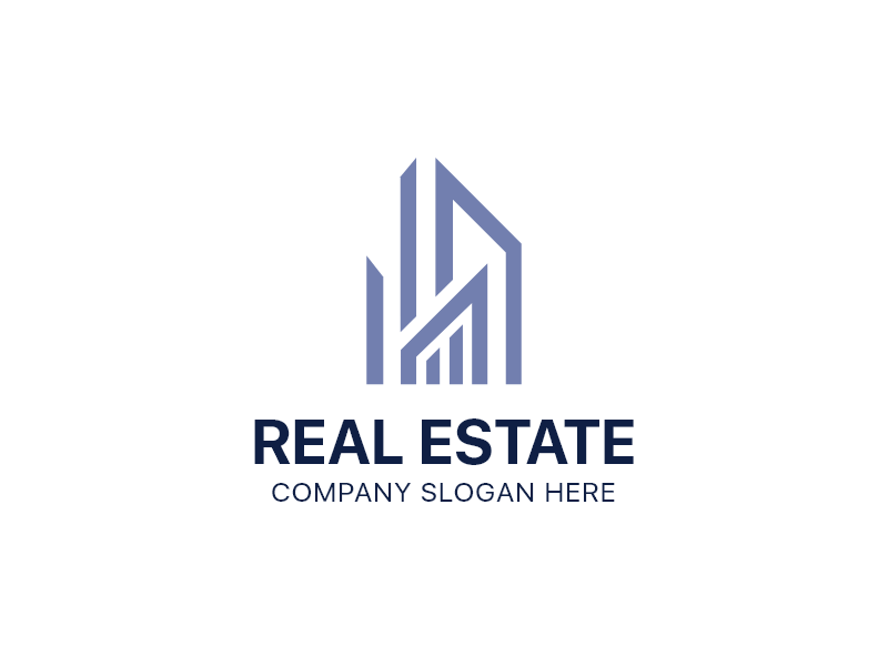 Modern Unique Real Estate Logo Template - TemplateMonster