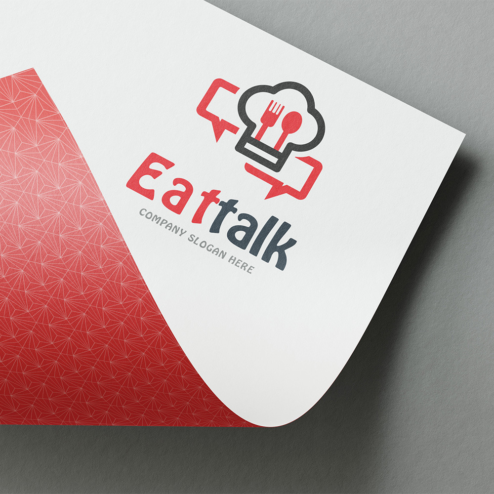 Restaurant Eat Talk Logo Template #279281 - TemplateMonster