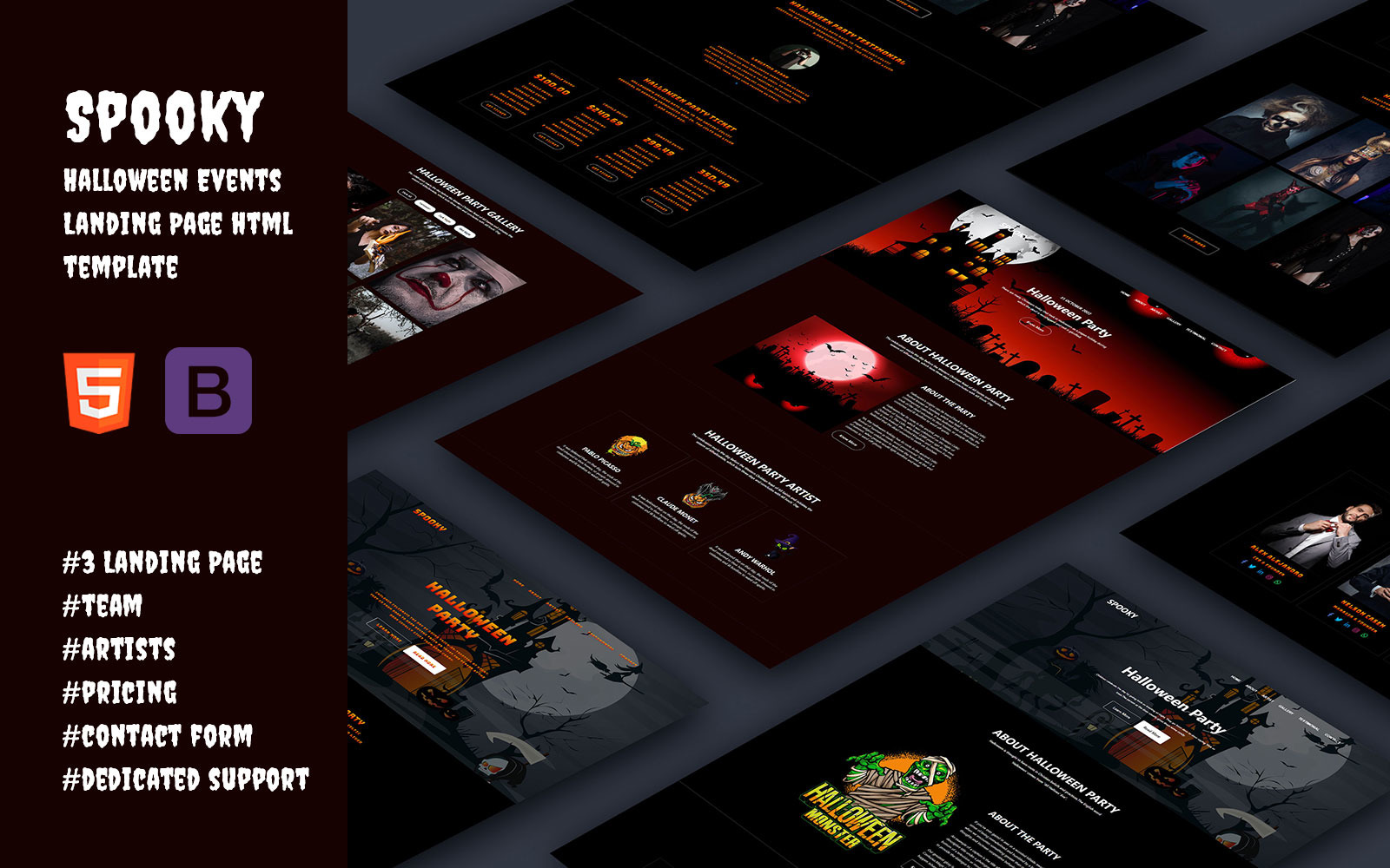 Spooky - Halloween Events Landing Page HTML Template