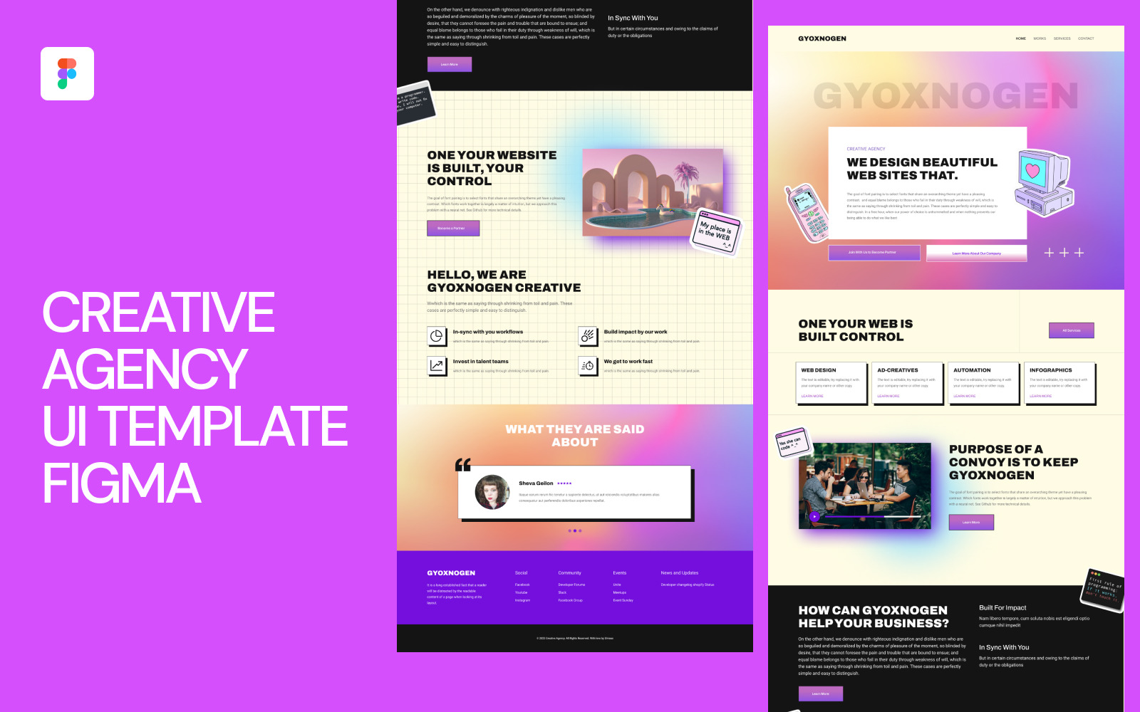Creative Agency UI Template Figma #279679 - TemplateMonster