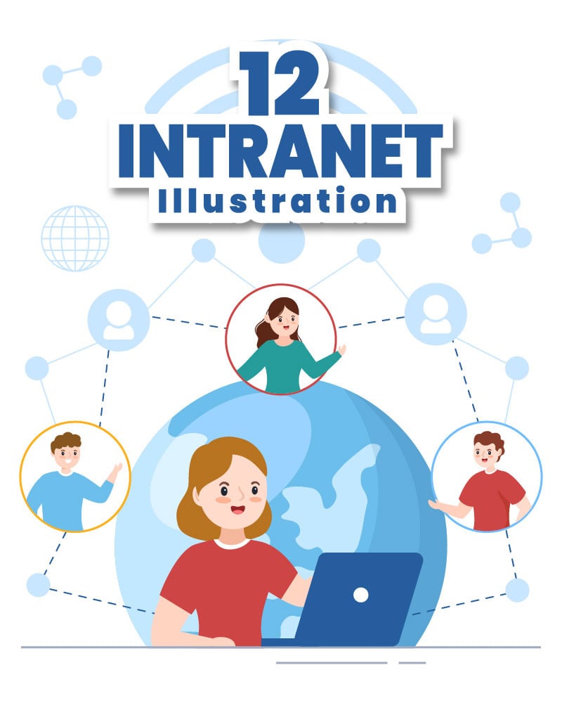 12 Intranet Internet Network Connection Illustration