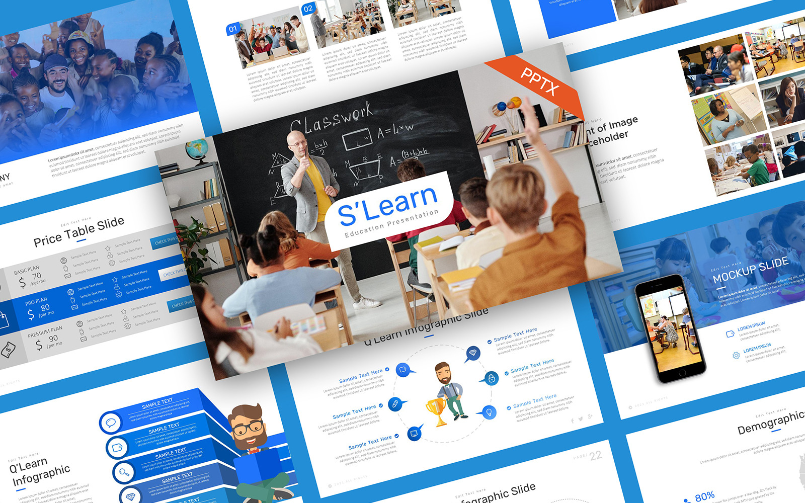 S'LEarn Education PowerPoint Template - TemplateMonster