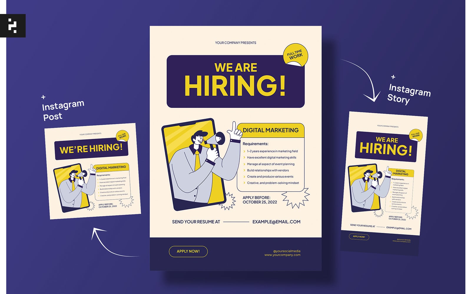 Digital Marketing Hiring Template #281091 - TemplateMonster