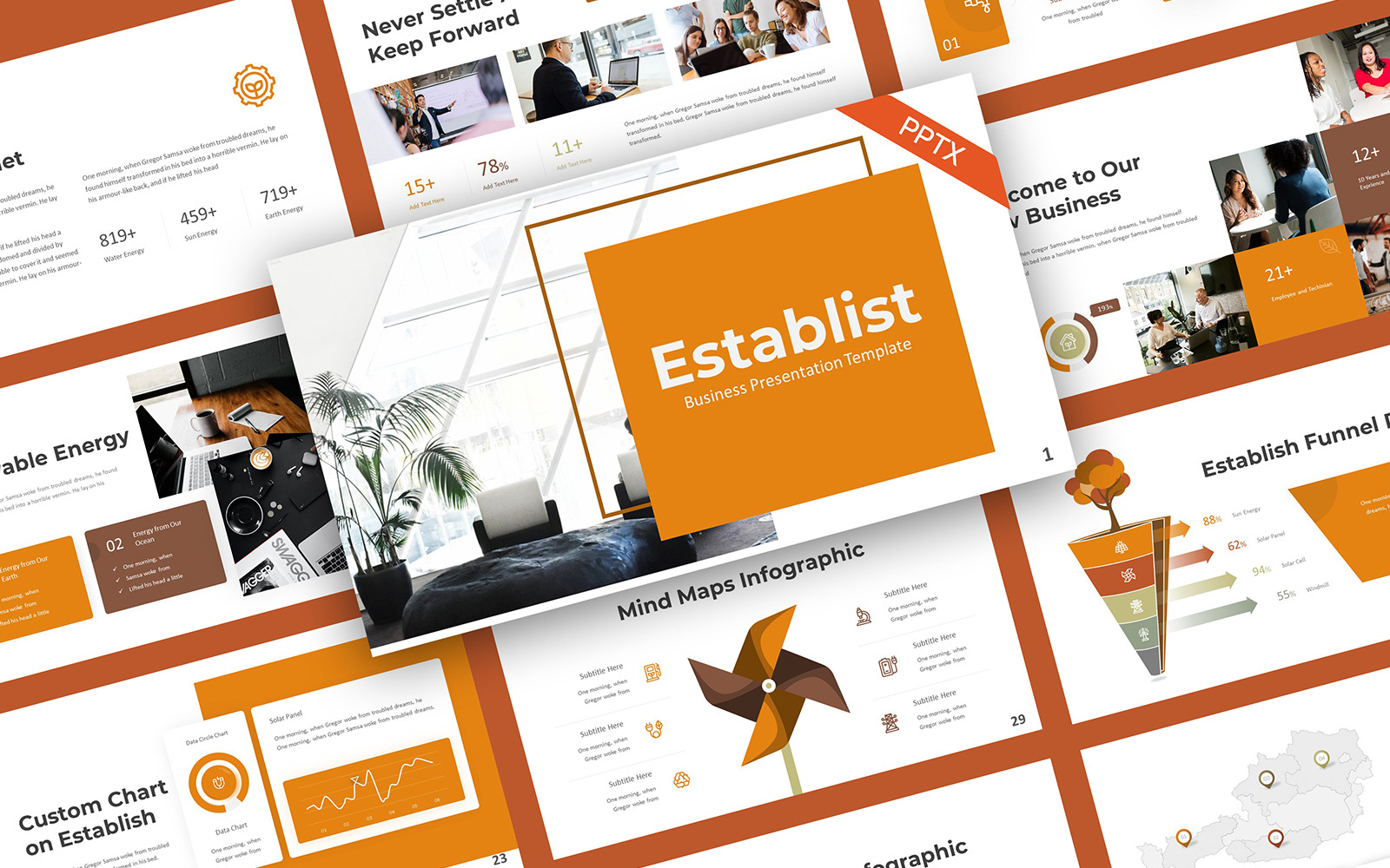 Modèle PowerPoint de création d'entreprise moderne
