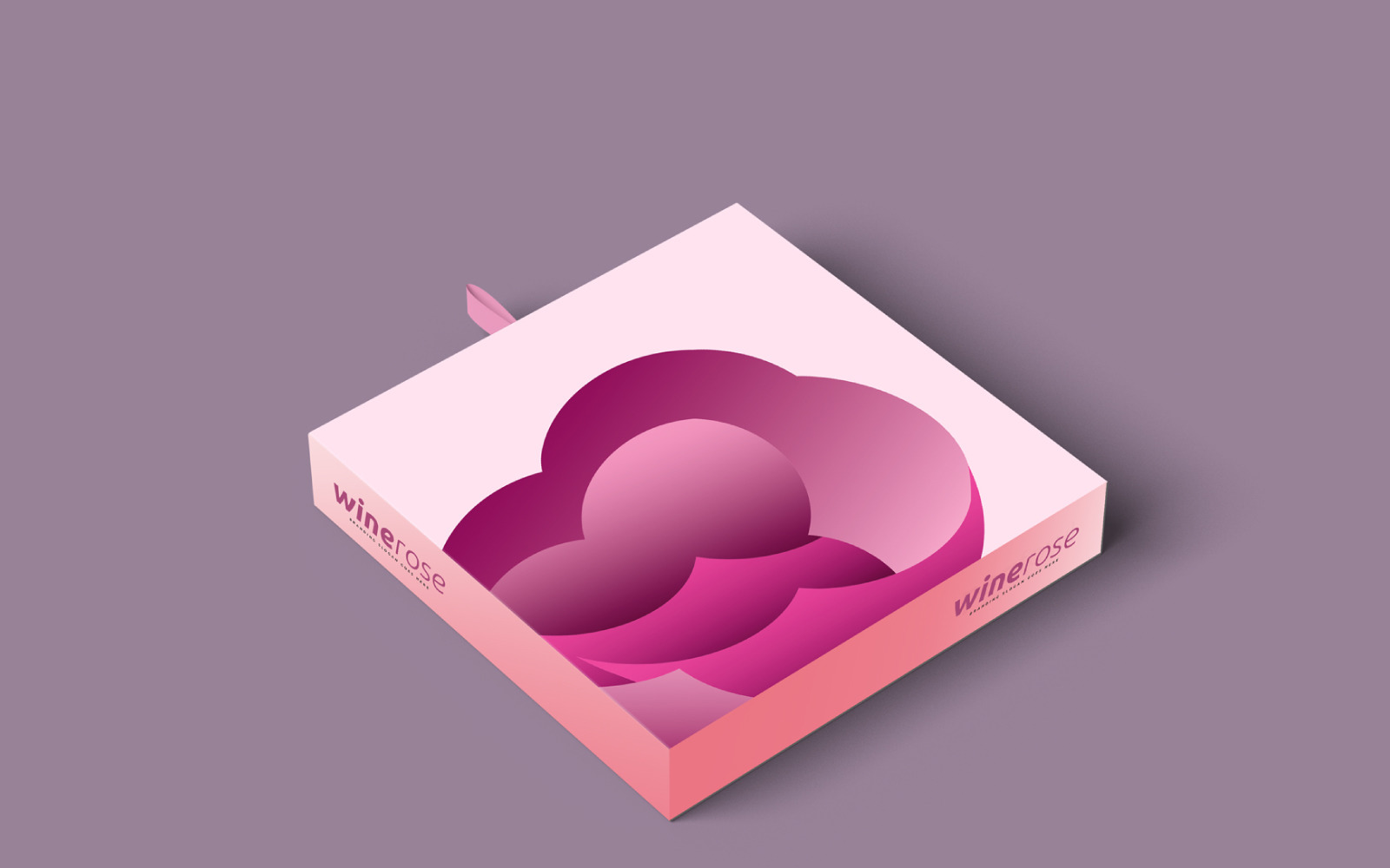 Wine Color Rose Flower Perfume Logo #281052 - TemplateMonster