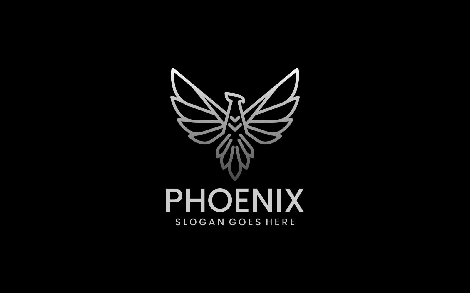 Phoenix Line Art Logo Style 1 #281877 - TemplateMonster