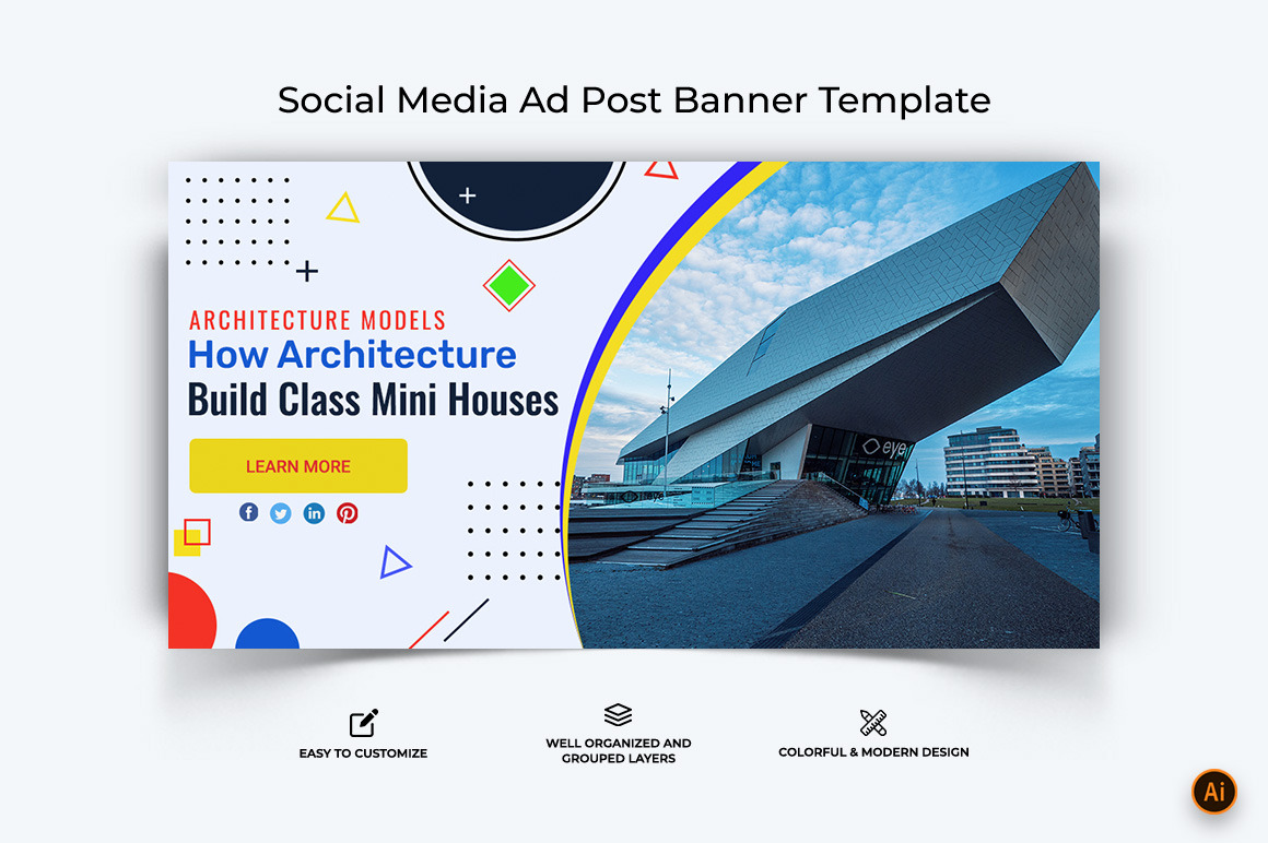 Architecture Facebook Ad Banner Design-15 - TemplateMonster