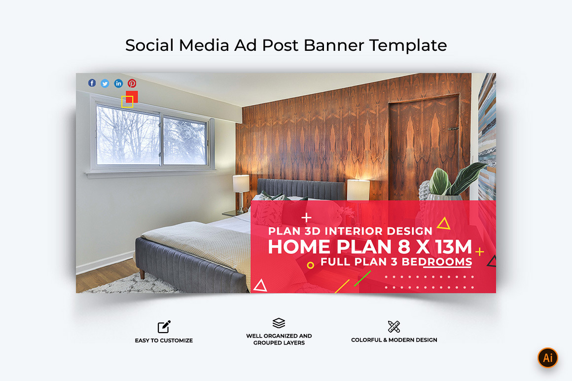 Architecture Facebook Ad Banner Design-19 - TemplateMonster