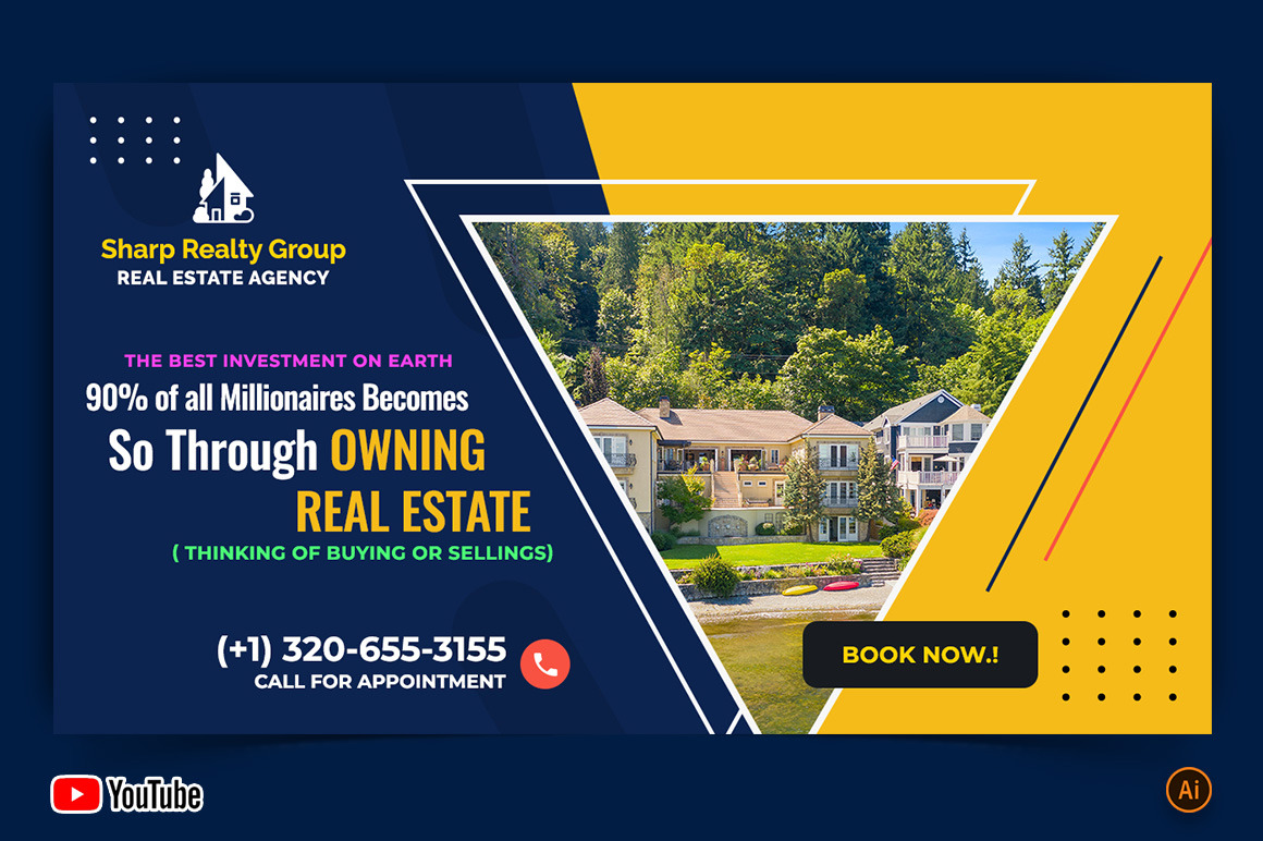 Real Estate YouTube Thumbnail Design -10 - TemplateMonster