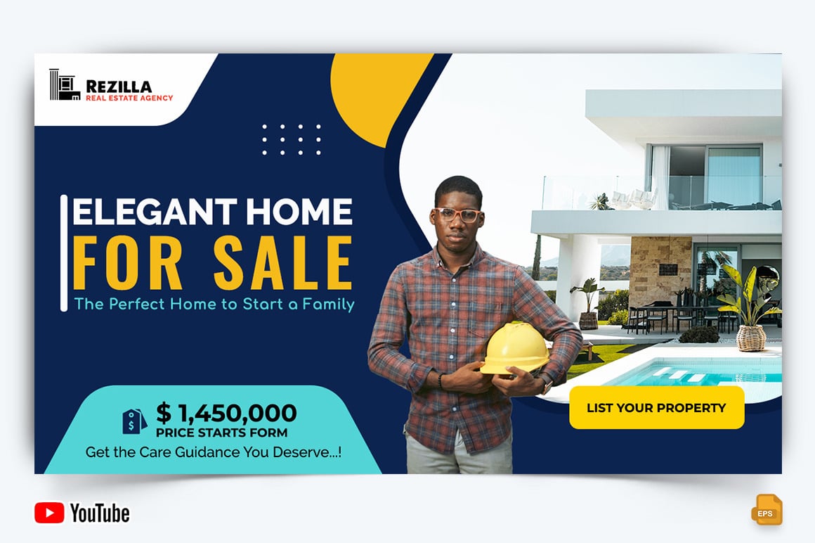 Real Estate YouTube Thumbnail Design -011 - TemplateMonster