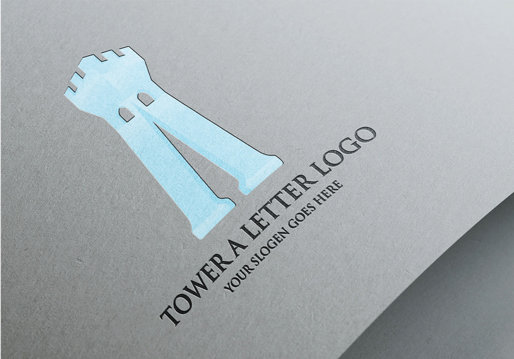 Minimal And Modern A Letter Tower Logo Template