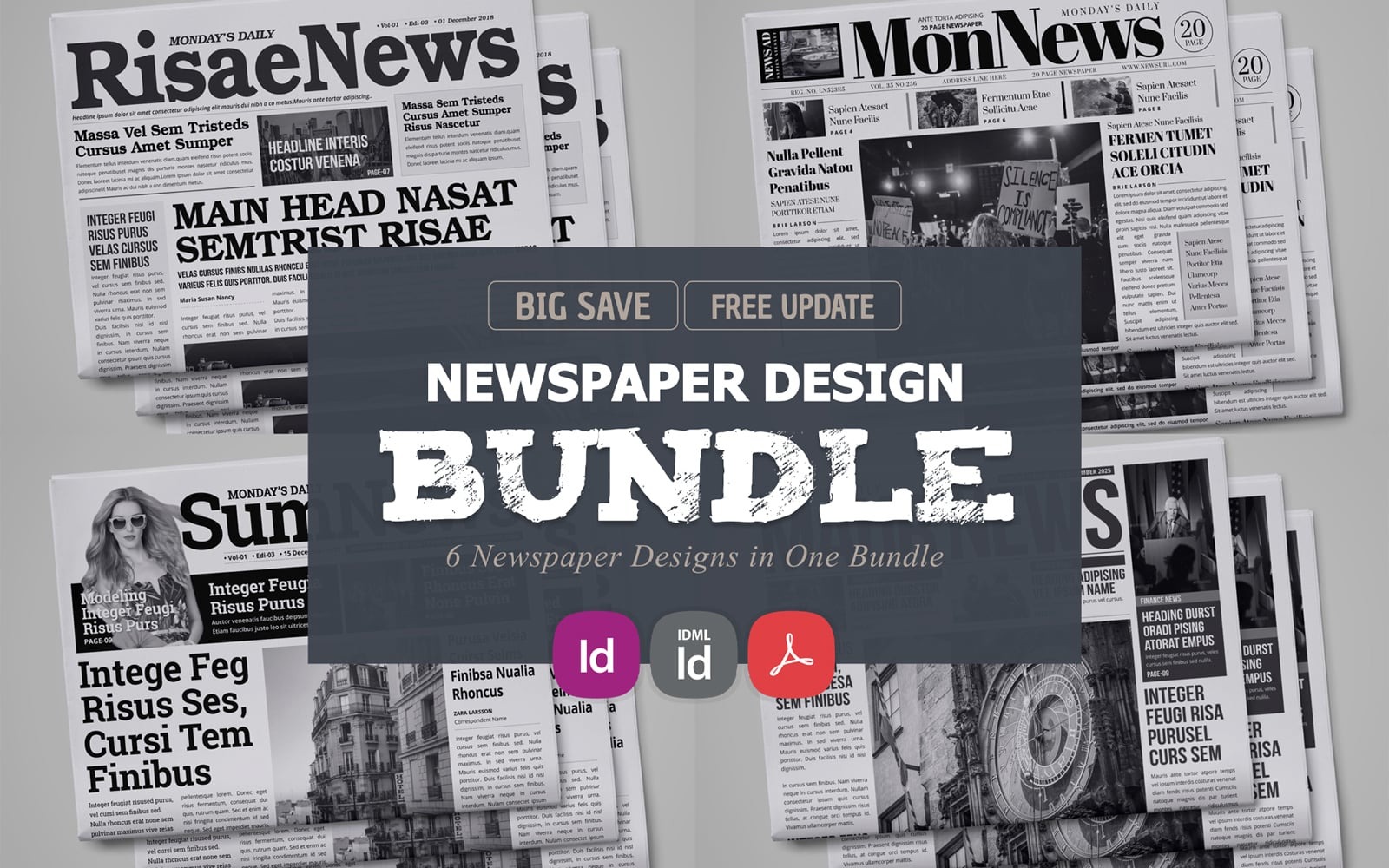 News - Newspaper Design BUNDLE #285391 - TemplateMonster