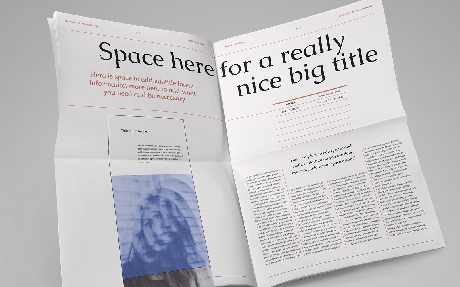 News Tabloid Indesign Template #285305 - TemplateMonster