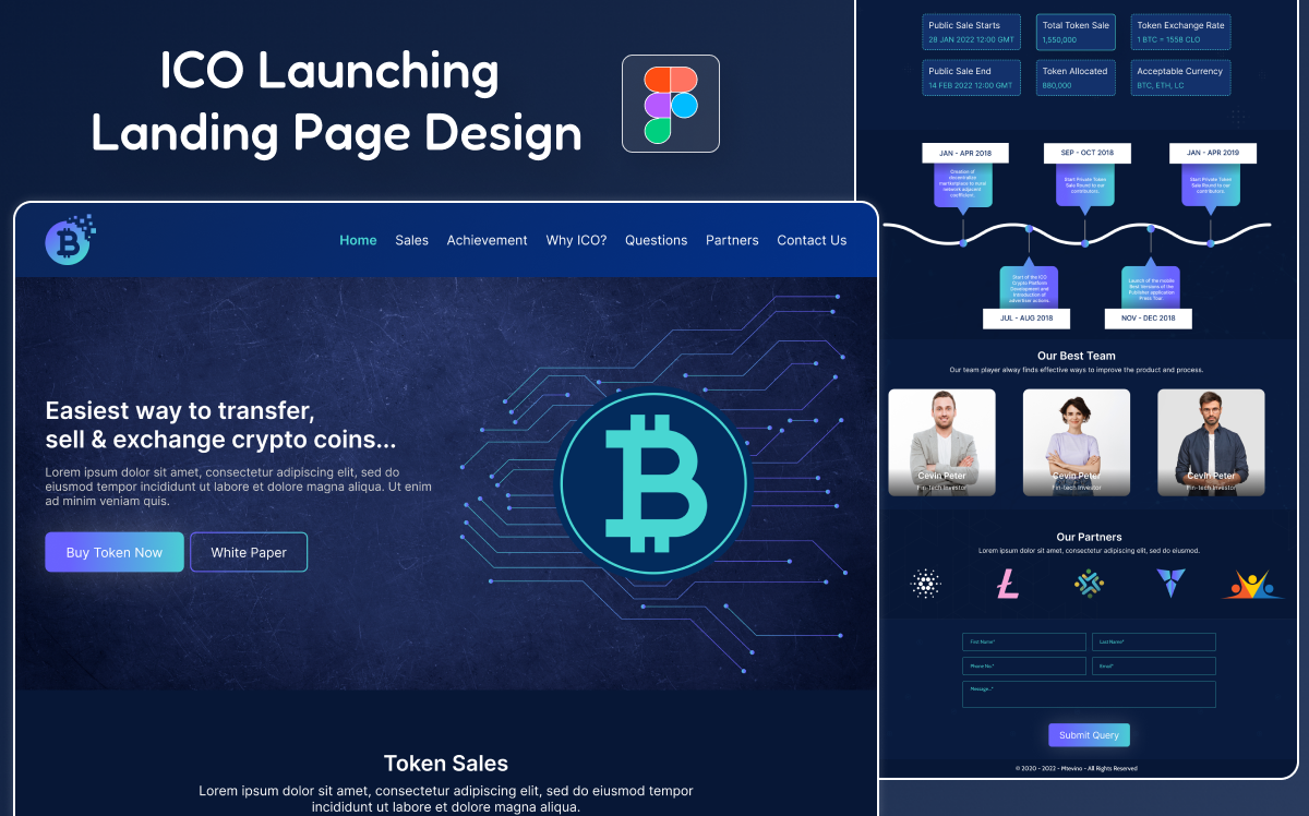 ICO Launching - Landing Page Figma Kit - TemplateMonster