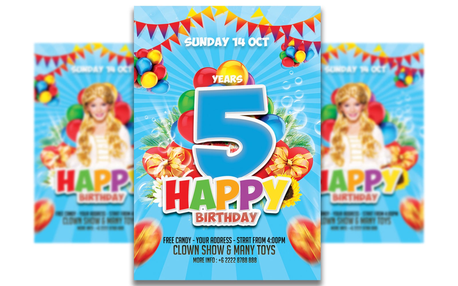 Kids Birthday Party Flyer Template #2 - TemplateMonster