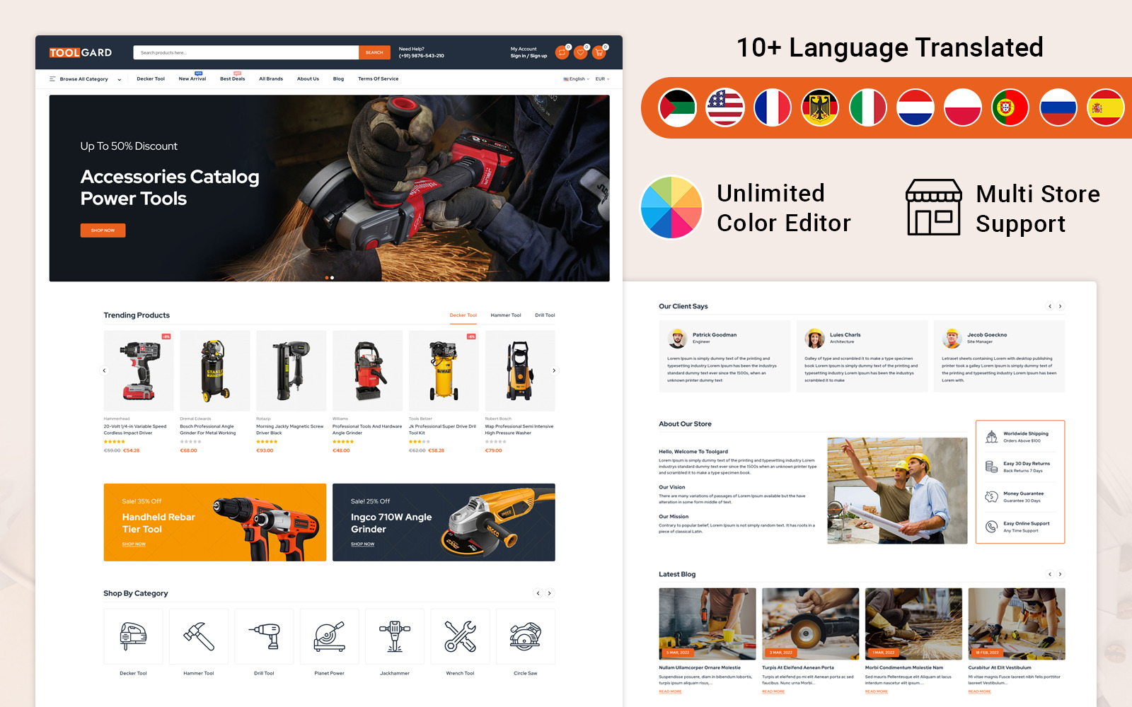 Toolgard - Mega Tools Store Prestashop Responsive Theme