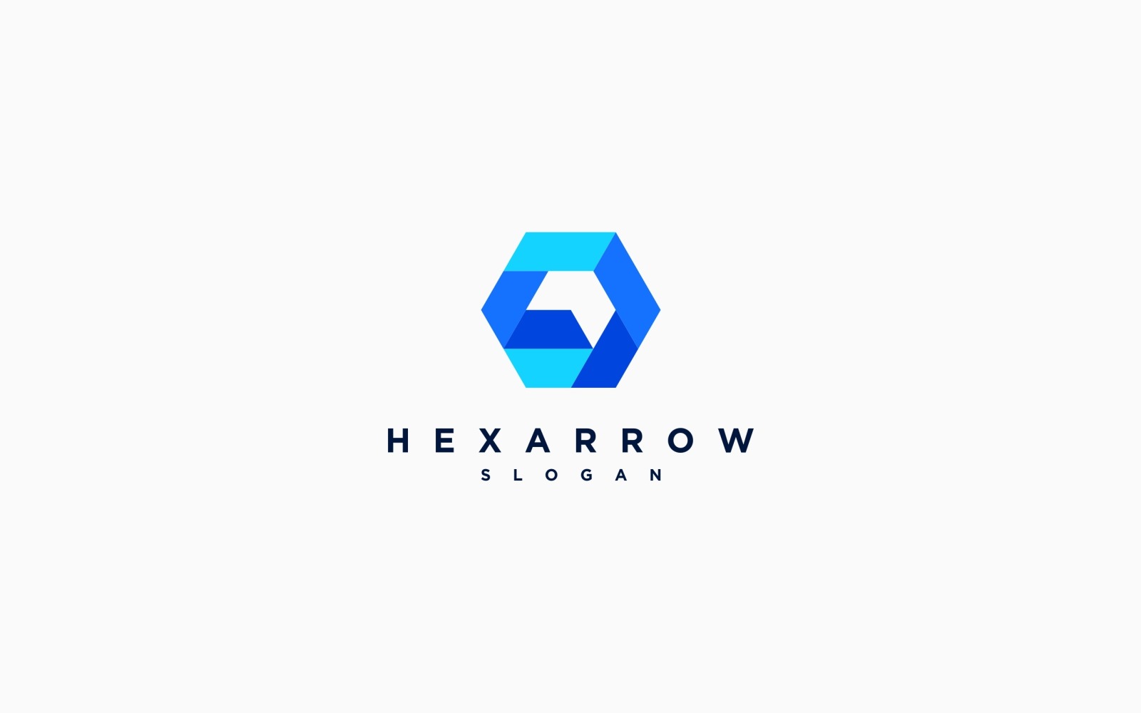 Hexagon Arrow Fast Logistic Delivery Logo - TemplateMonster
