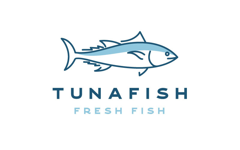 Tuna Fish Logo Design Inspiration Vector - TemplateMonster