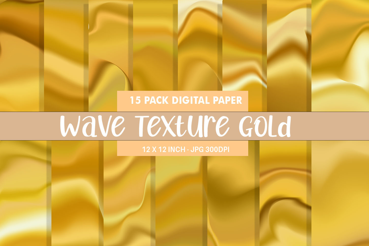 Digital Paper Gold Wave Texture Background - TemplateMonster