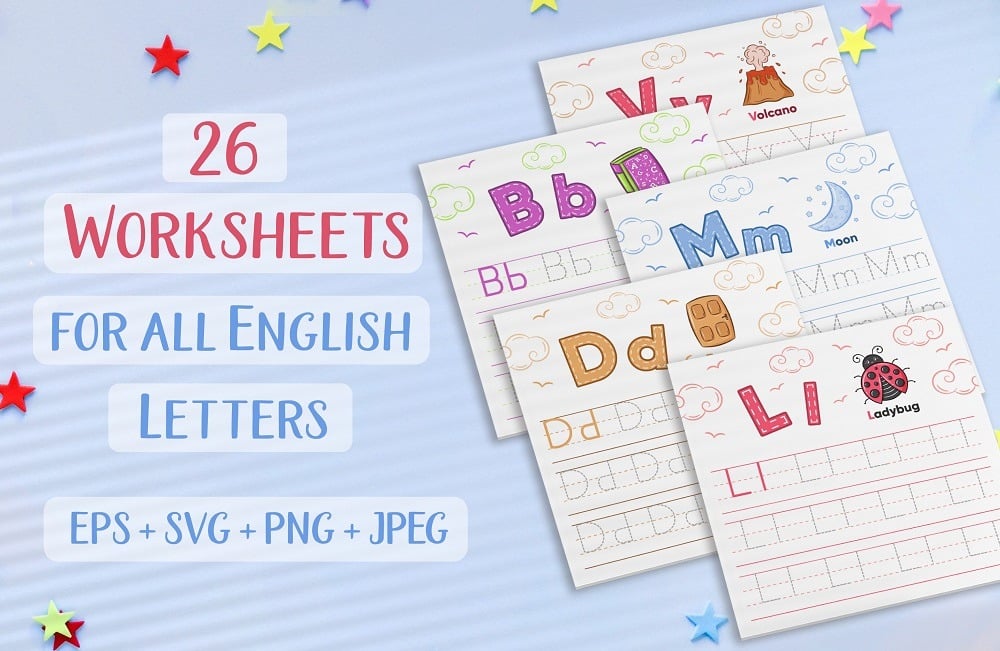 26 Worksheet For All English Letters - TemplateMonster