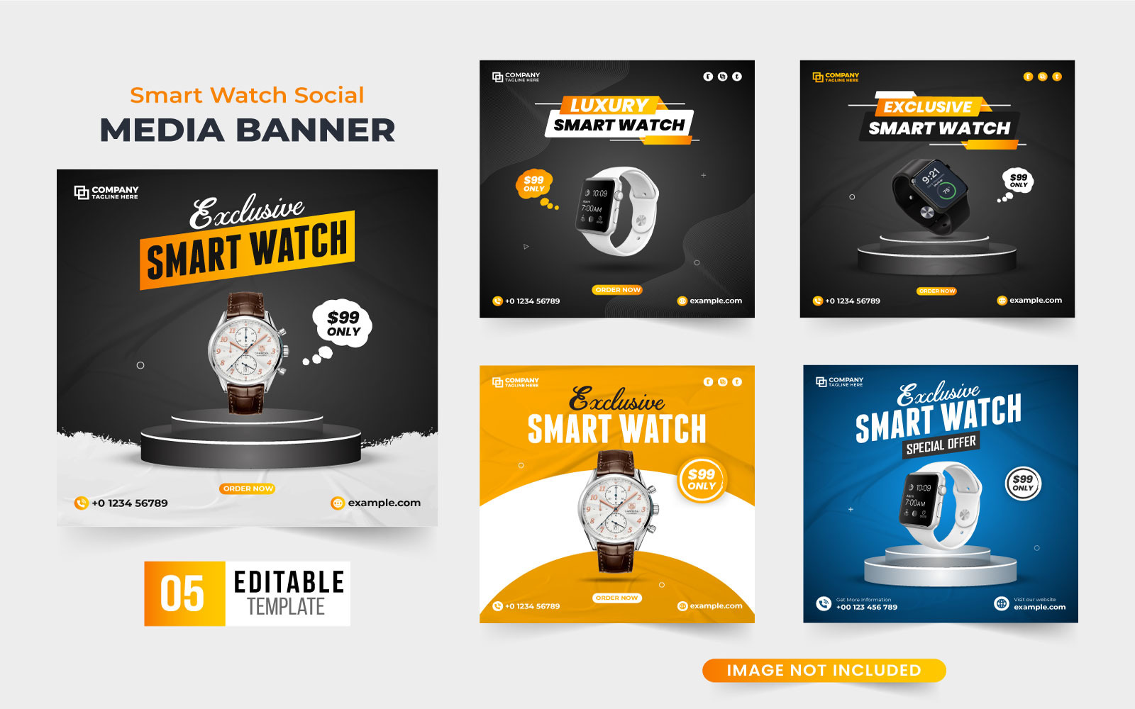 Smartwatch sale poster template vector - TemplateMonster