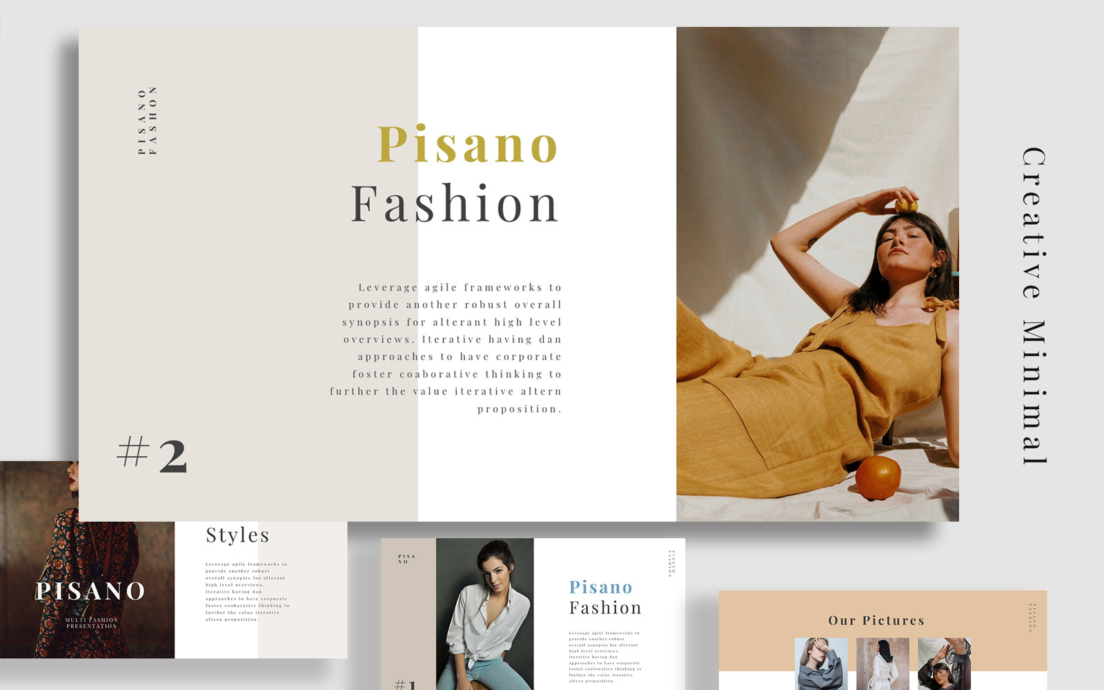 Pisano - Lookbook Google Slides Template - TemplateMonster