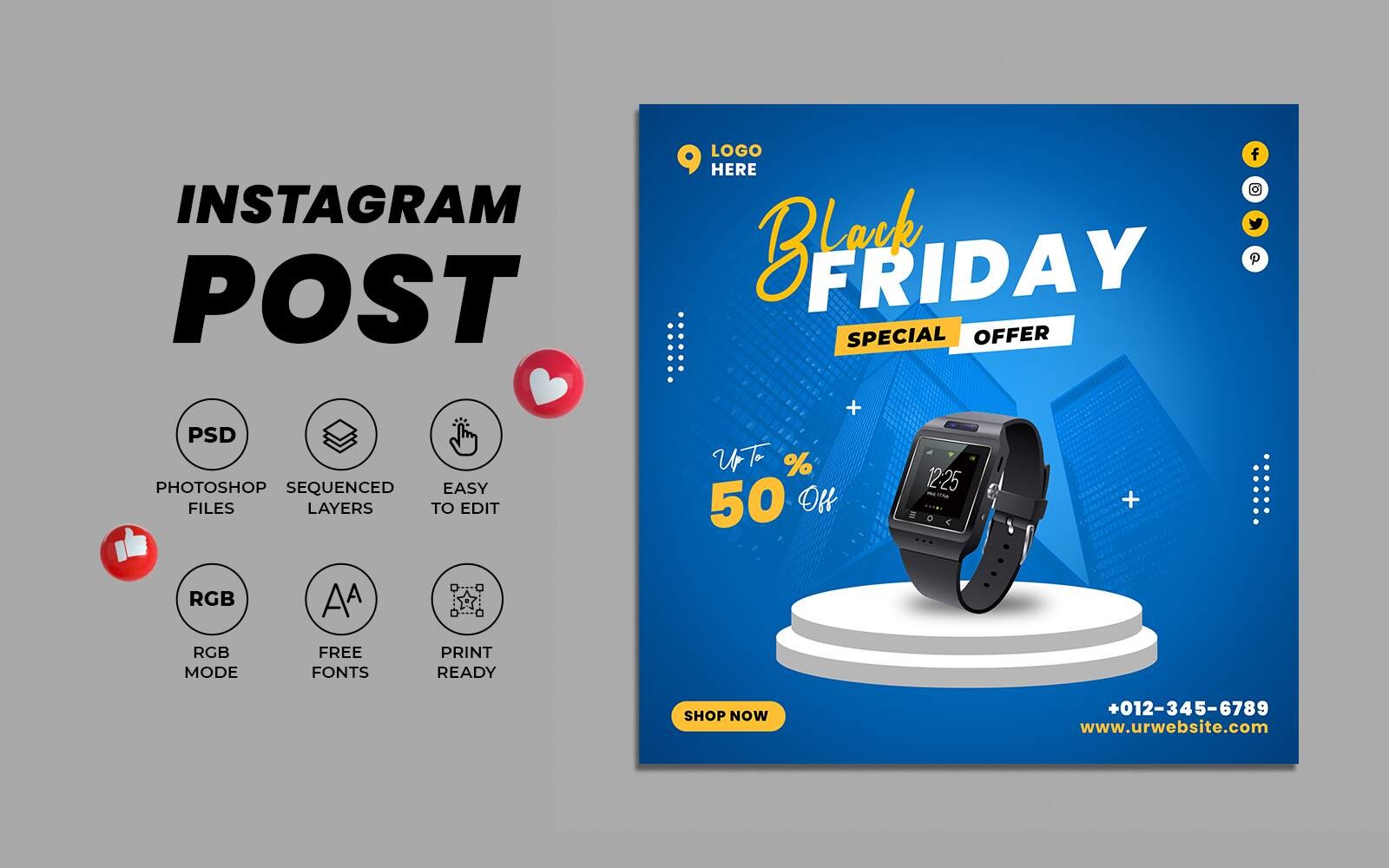 Product Sale Instagram Post #288559 - TemplateMonster