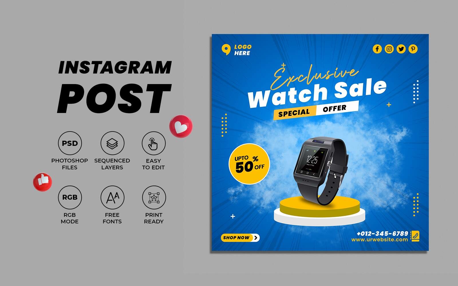 Product Sale Social Media Post #288558 - TemplateMonster