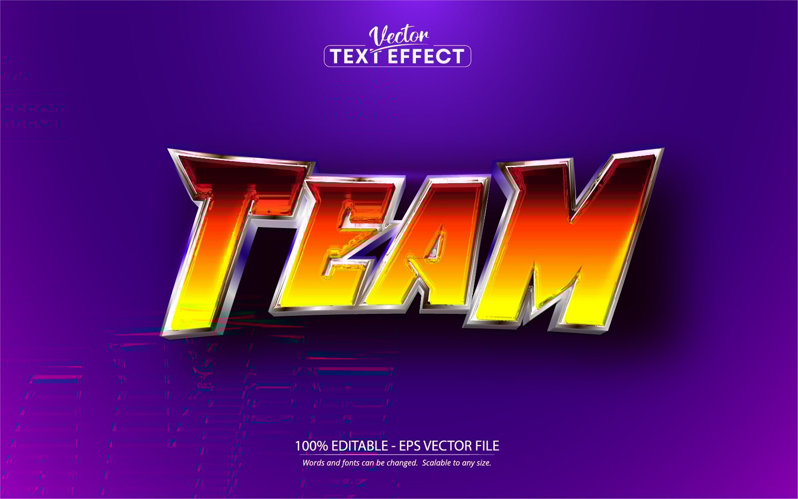 Team - Editable Text Effect, Team And Sports Text Style, Graphics ...
