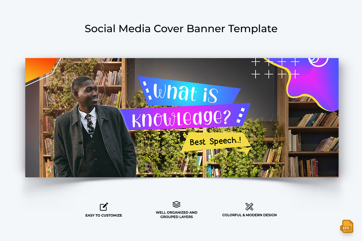 Education Facebook Cover Banner Design-001 - TemplateMonster