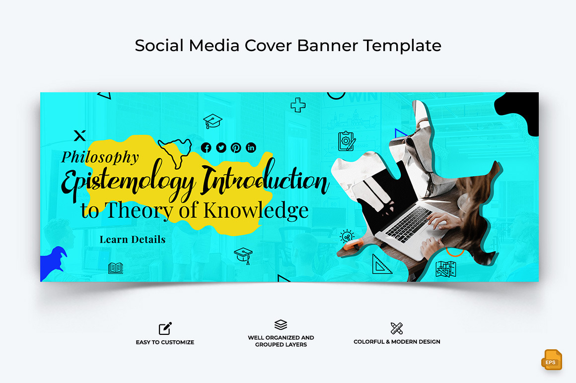 Education Facebook Cover Banner Design-009 - TemplateMonster