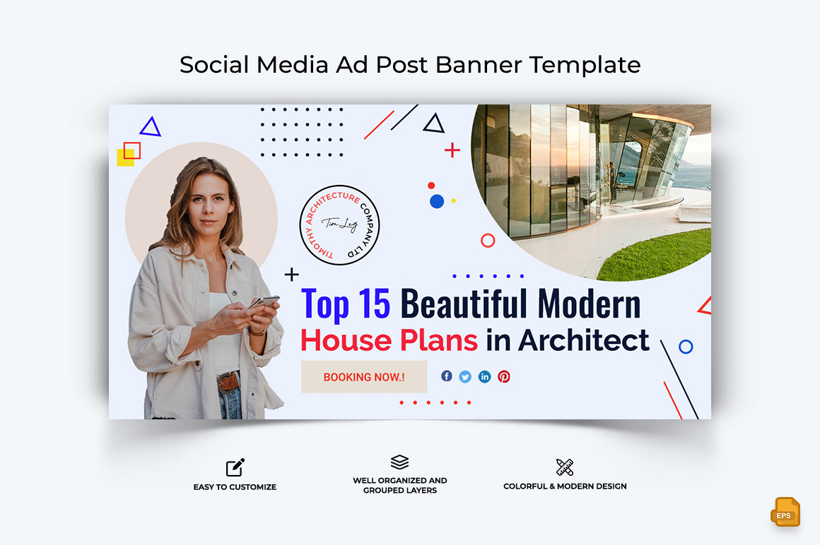 Architecture Facebook Ad Banner Design-007 - TemplateMonster