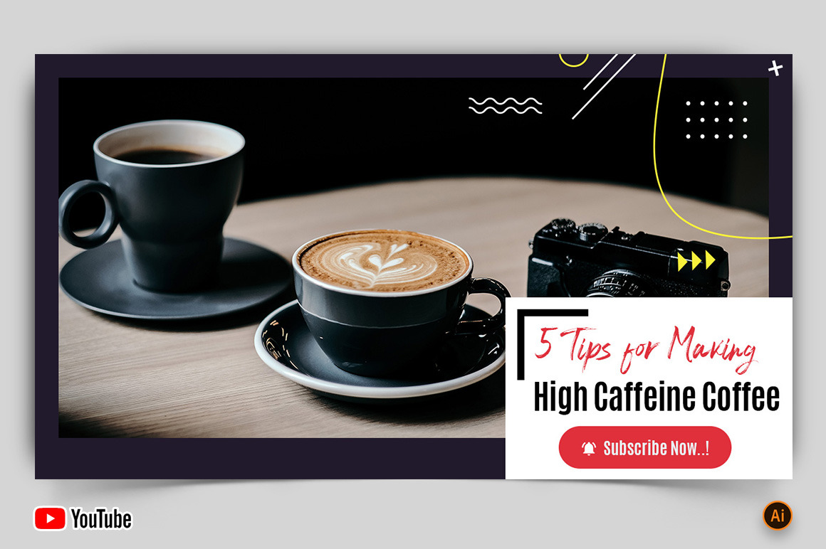 Coffee Making YouTube Thumbnail Design -07 - TemplateMonster