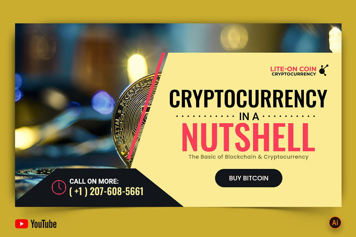 Cryptocurrency YouTube Thumbnail Design -02 - TemplateMonster
