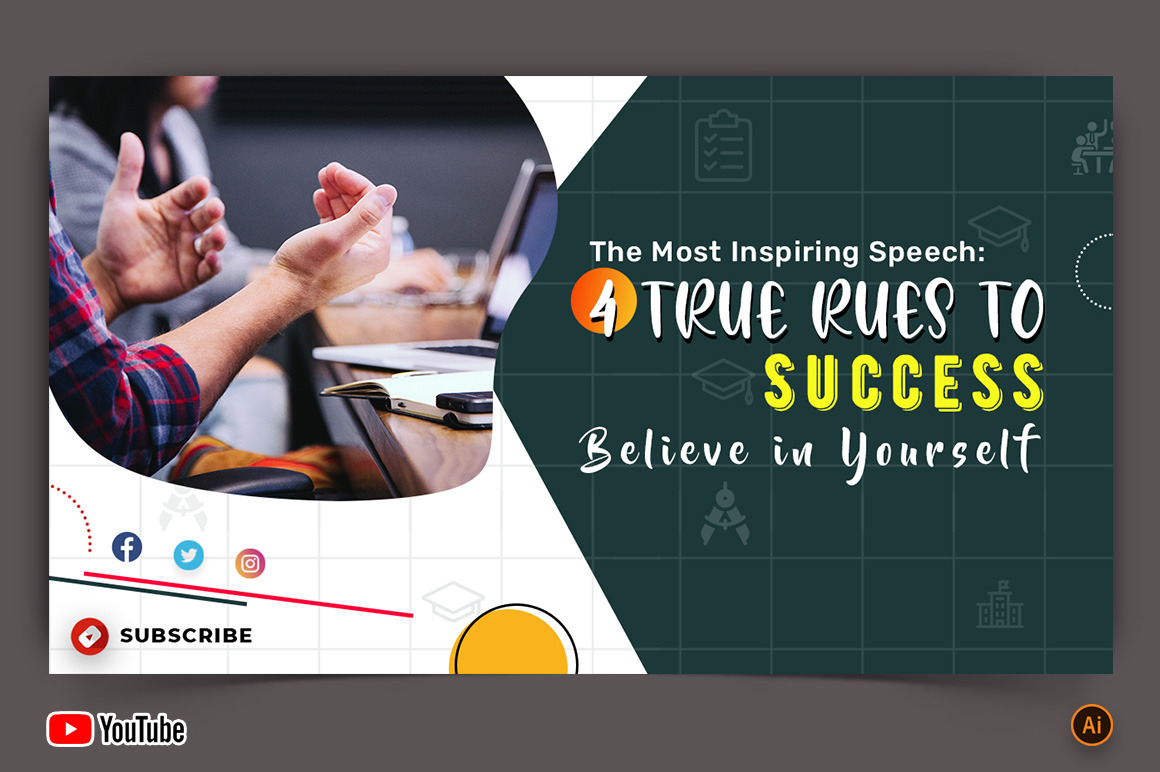Education YouTube Thumbnail Design -06 - TemplateMonster
