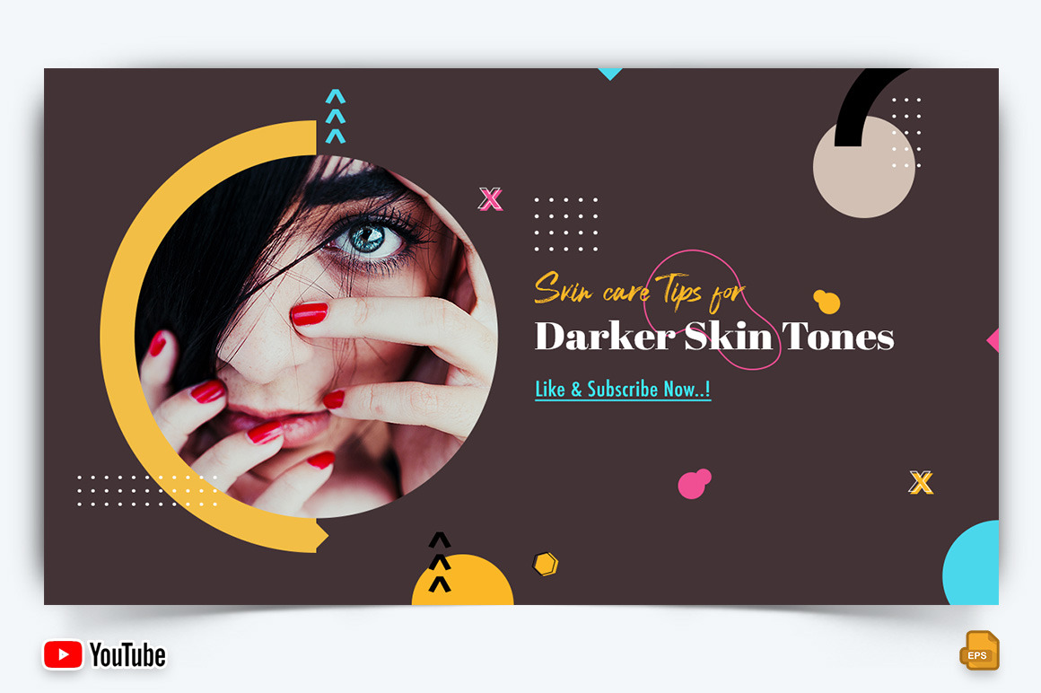 Beauty Tips YouTube Thumbnail Design -017 - TemplateMonster