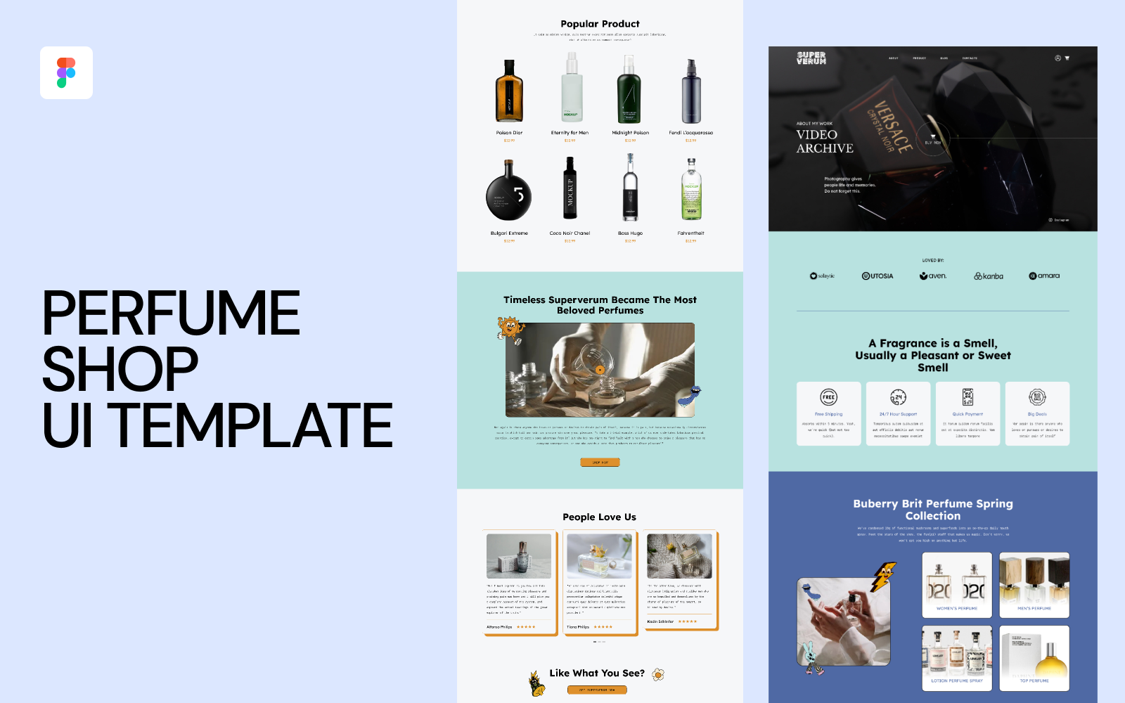 Perfume Shop UI Figma Template #293239 - TemplateMonster
