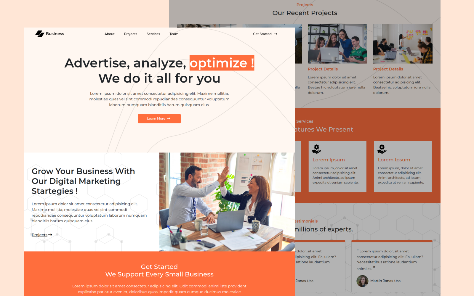 Business Responsive Landing Page #293457 - TemplateMonster