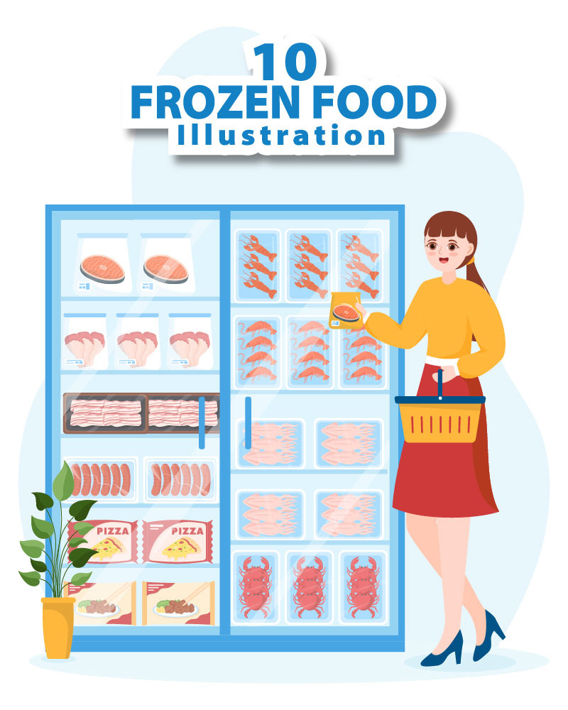10 Frozen Food Store Illustration #293507 - TemplateMonster